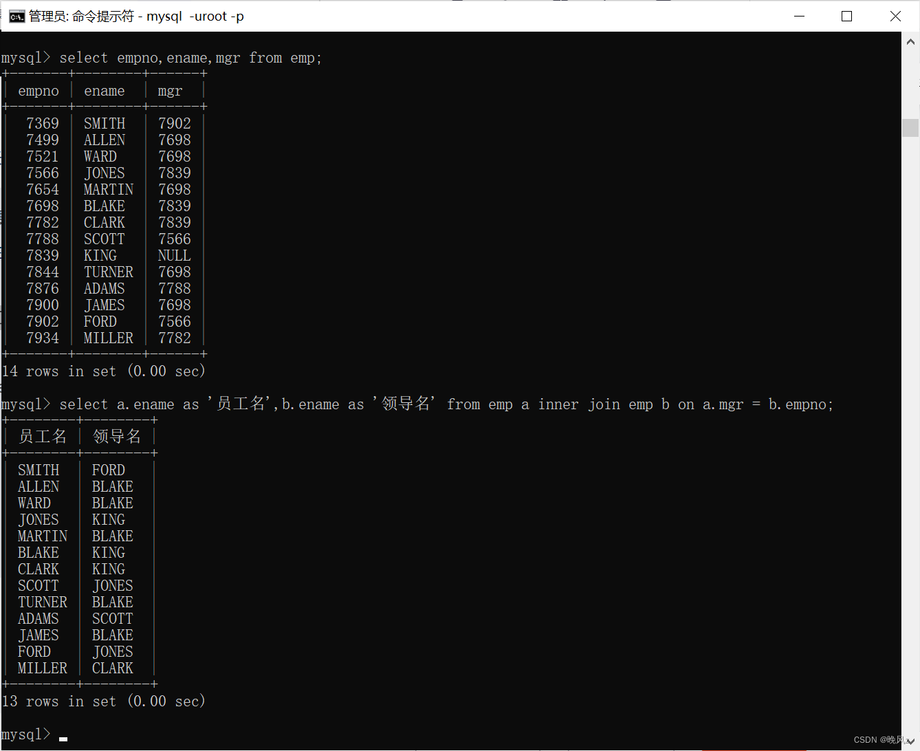 MySQL学习笔记（二）_解释select ename,distinct job from emp;错误原因_晚风z的博客-CSDN博客