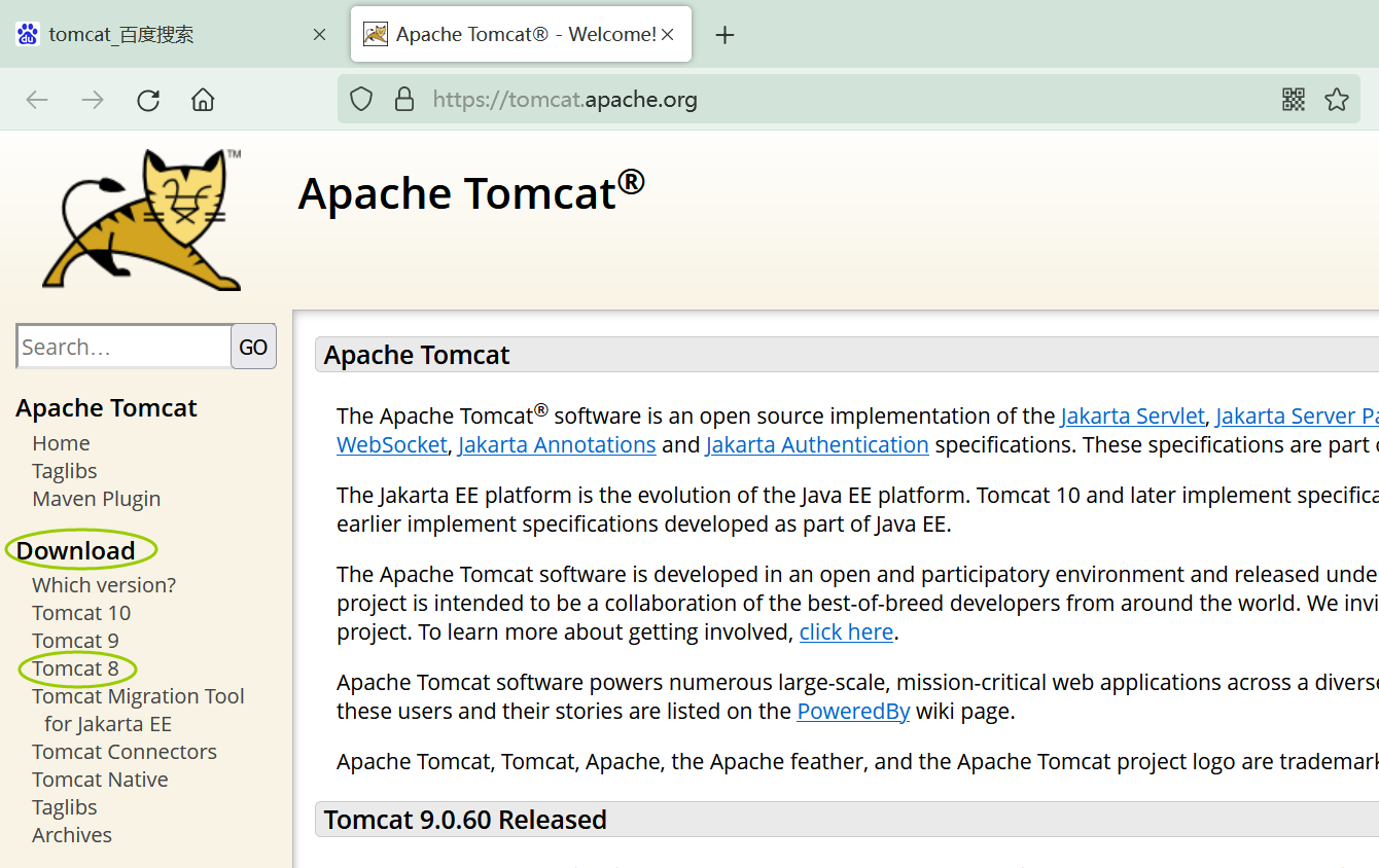 tomcat下载与配置（官网免安装版）-学习记录_tomcat8.0免安装版-CSDN博客