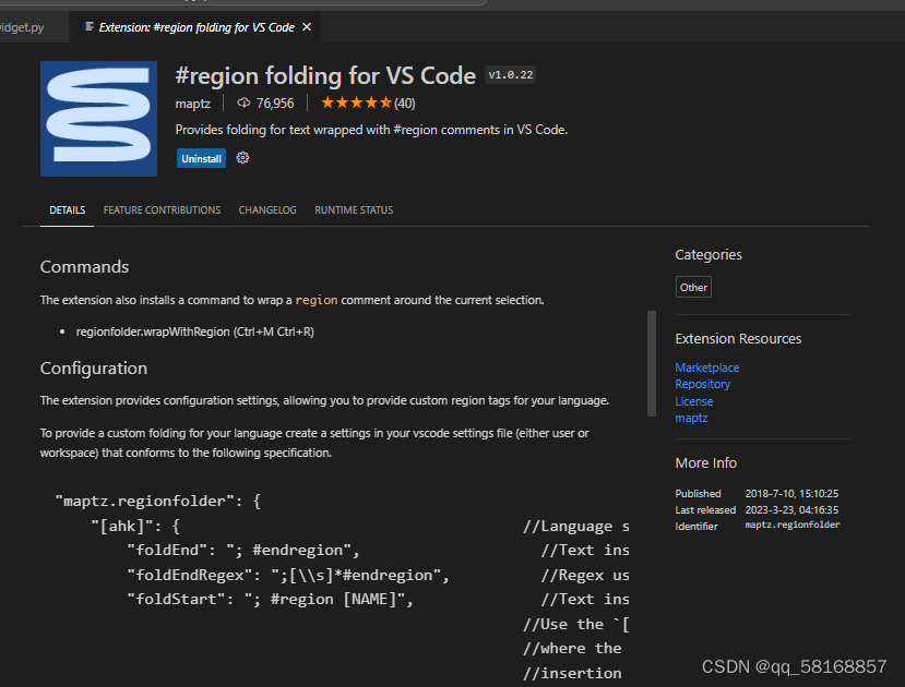 借助 Region Folding For Vs Code 插件 实现任意 Python代码的折叠(保姆级教程)vscode折叠代码插件