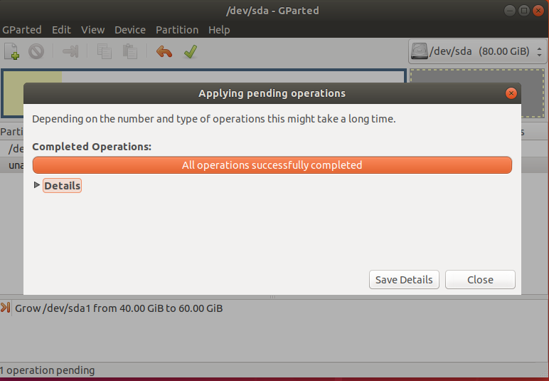 【Linux】虚拟机 Ubuntu sudo指令实现Gparted安装和 dsv/sda1 内存扩展_sudo gparted-CSDN博客