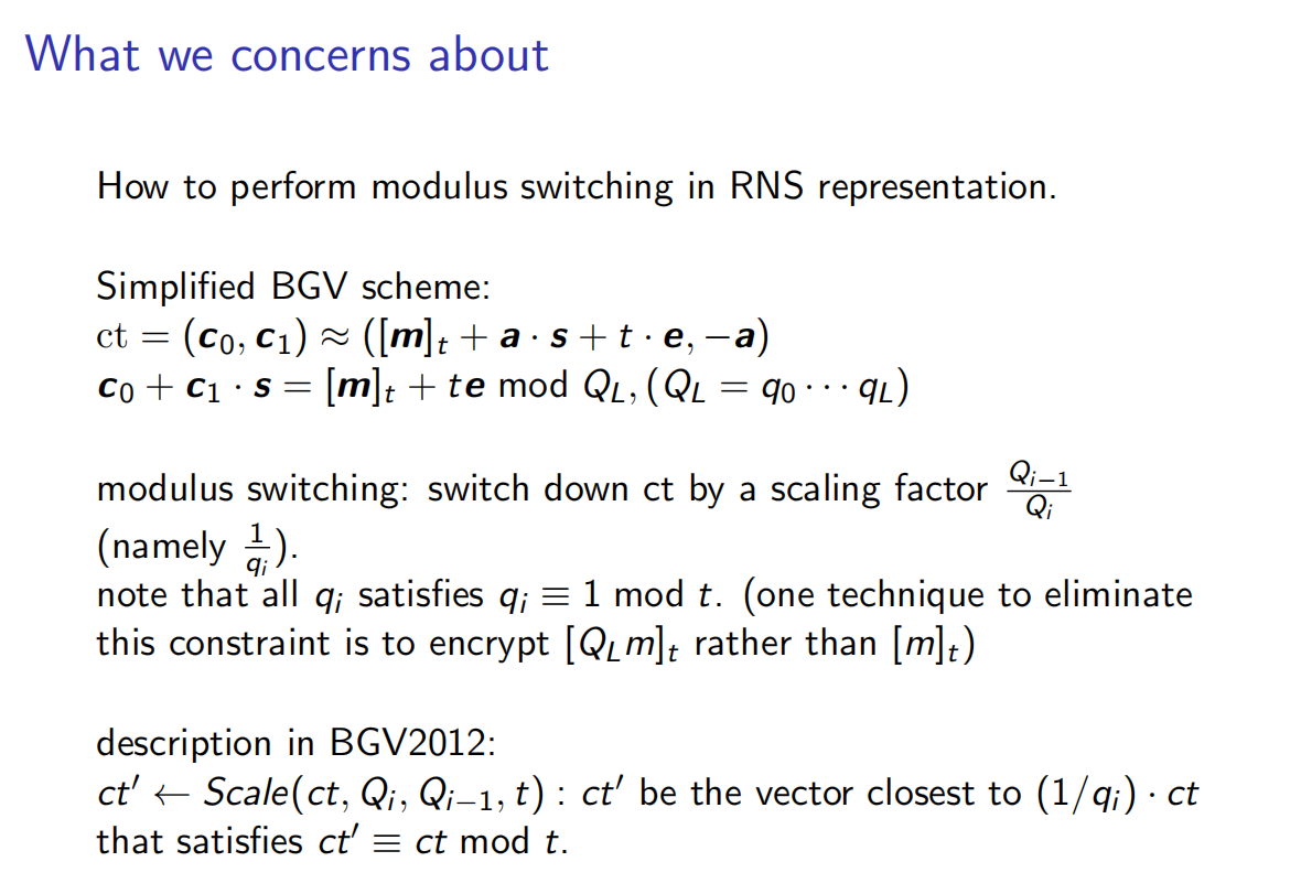 在RNS表示下如何做BGV的modulus switching-CSDN博客