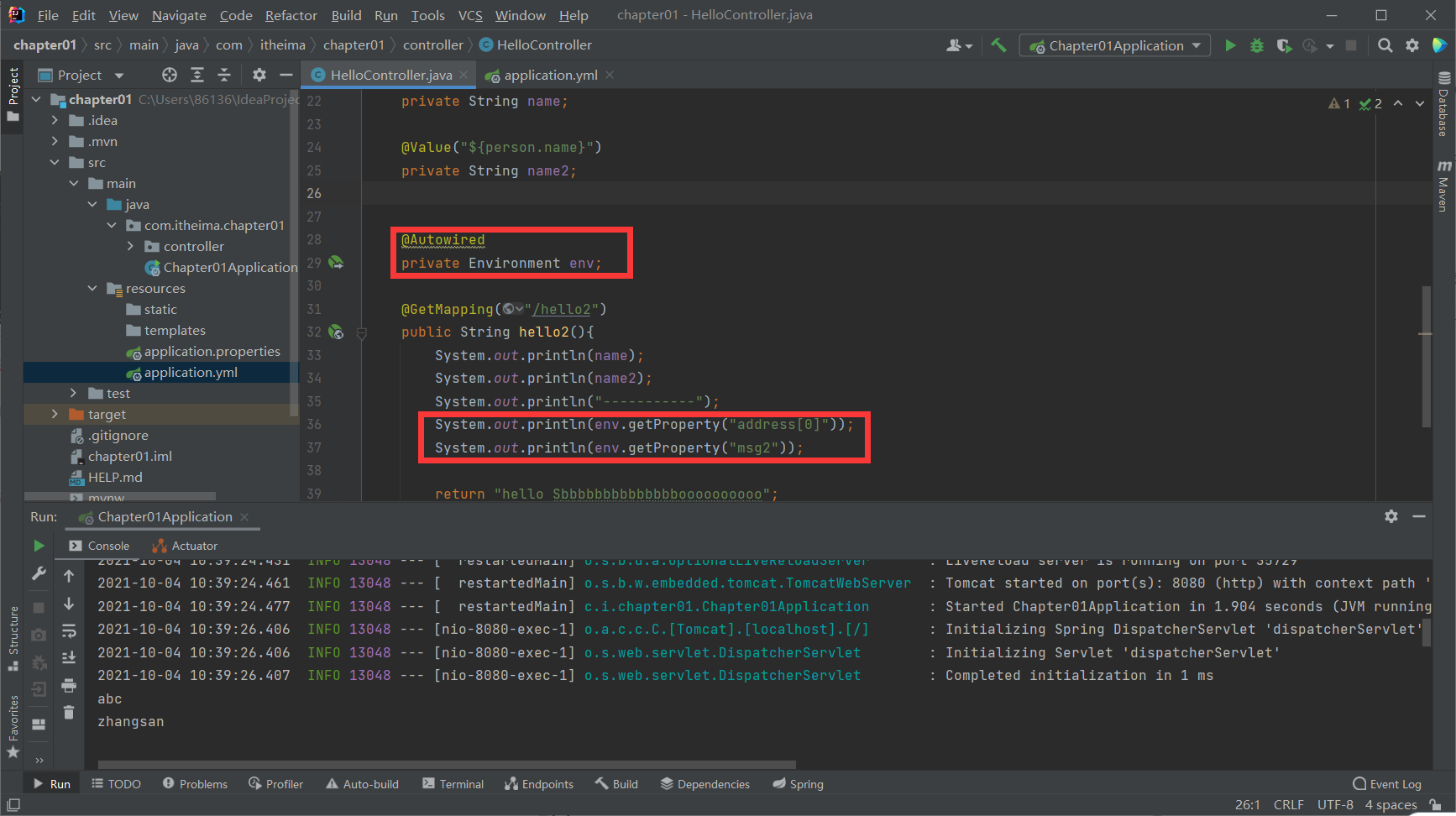 SpringBoot day1 热部署 yml语法 读取配置数据 profile 配置加载顺序 整合MyBatis_yml动态读取springboot的prefile-CSDN博客
