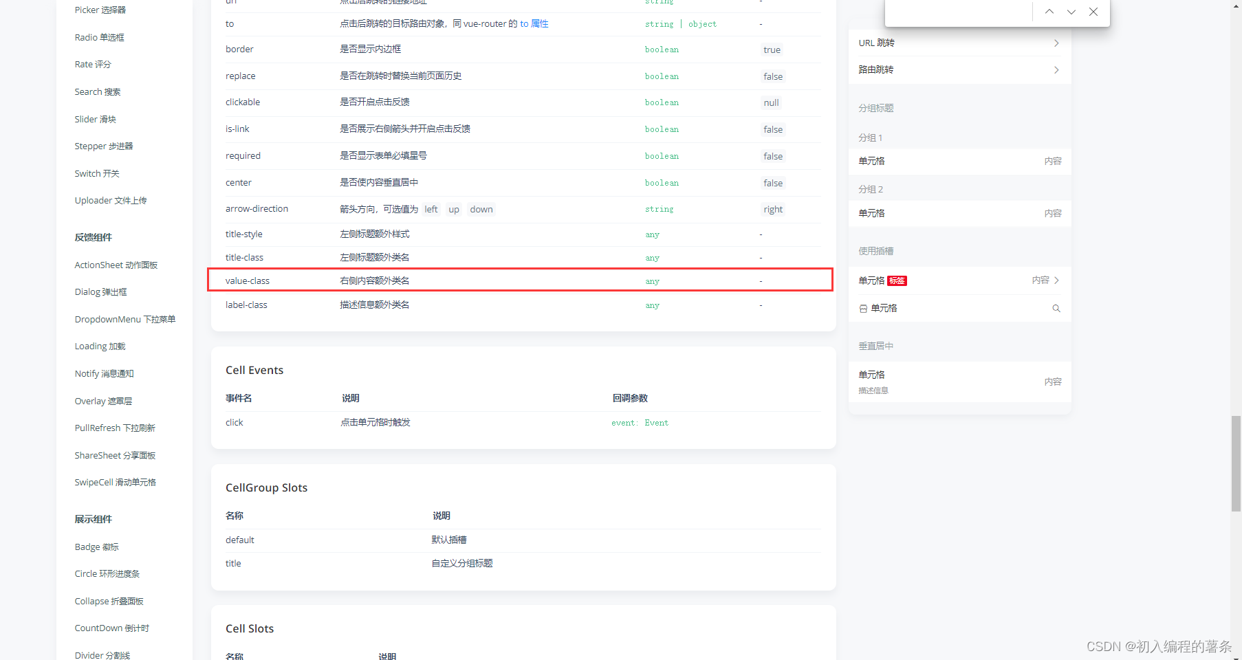 【vant】 单元格cell右侧怎么自定义样式van Cell Value Class Csdn博客 
