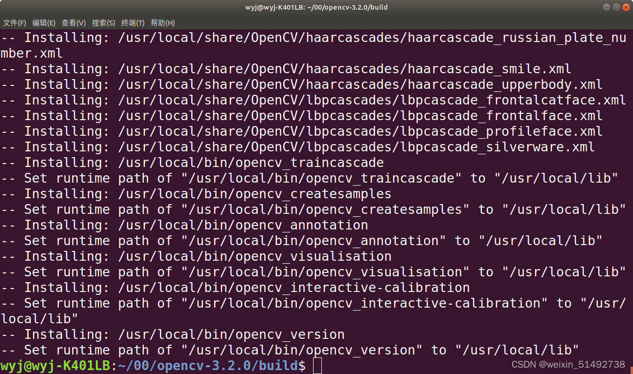 [原创]ubuntu18.04上安装opencv_contrib-3.2.0,成功经验分享，自己踩的坑也填过了。_linux中配置opencv3.2 版本的dnn模块-CSDN博客