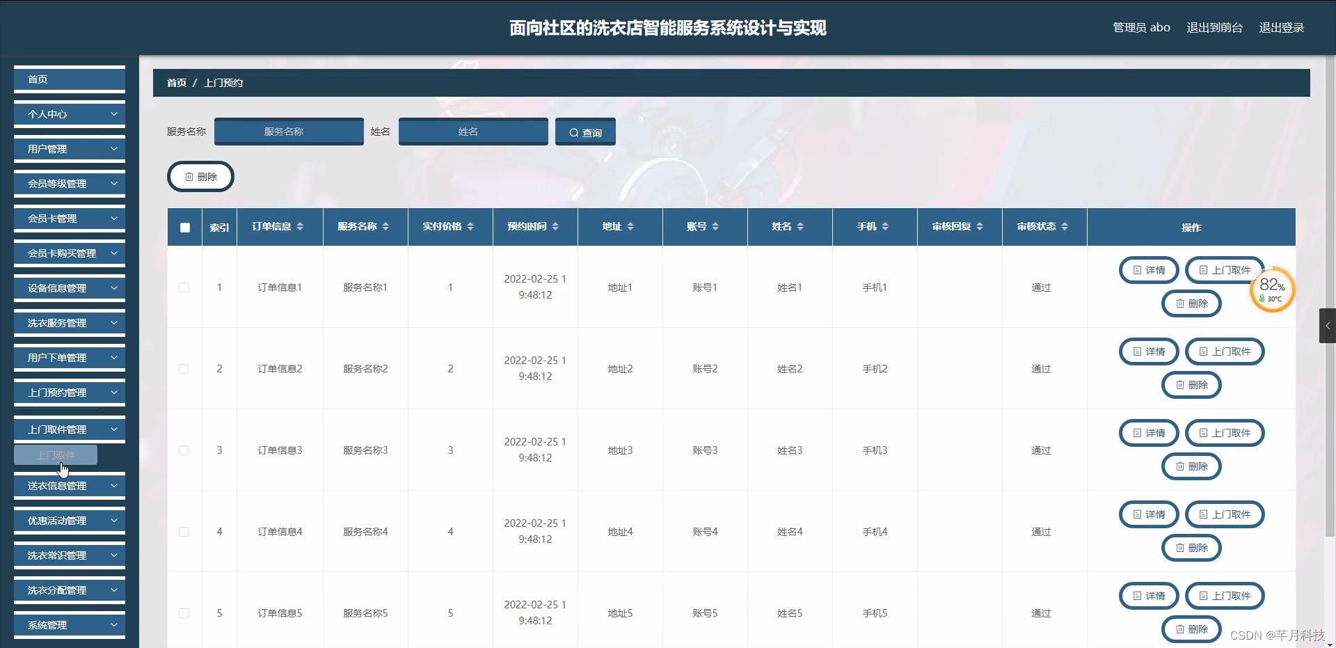 springboot毕设项目面向社区的洗衣店智能服务系统设计与实现808ub（java+VUE+Mybatis+Maven+Mysql）-CSDN博客
