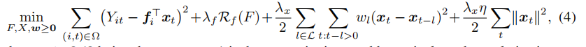 论文笔记:Temporal Regularized Matrix Factorization forHigh-dimensional Time Series Prediction_时间正则化 ...