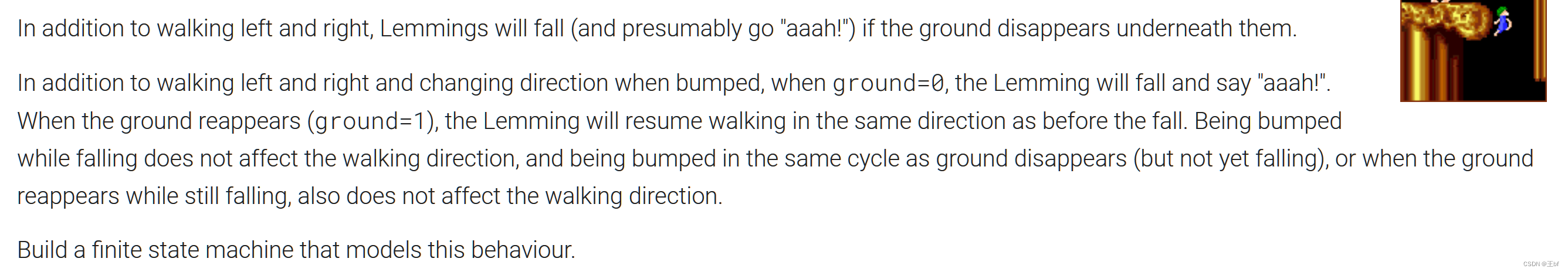 Verilog:hdlbits Lemmings2 仿真成功代码自己另外写的测试代码 Csdn博客