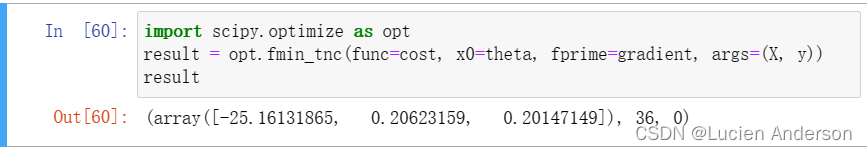 超详细解析——吴恩达机器学习第三周作业logistic Regression(逻辑回归)(python实现)编写或者调用