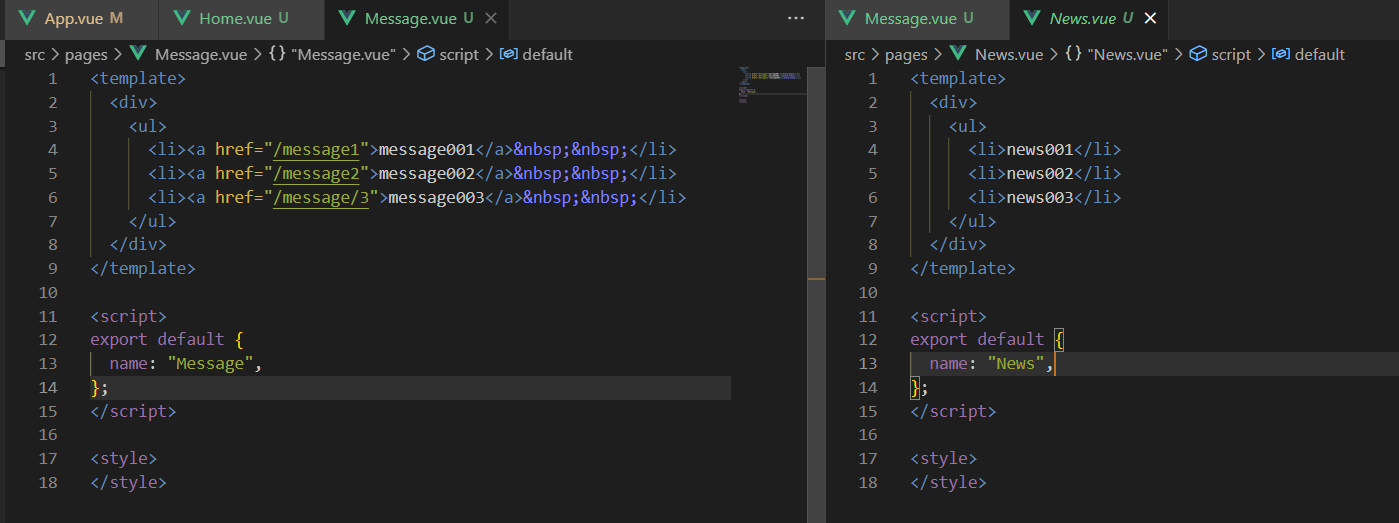 Vue | 路由【路由的简介 +嵌套（多级)路由+路由的query,params参数+命名路由+路由的props配置+router-link的replace属性】_vue嵌套路由的简单demo ...