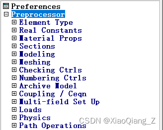 ANSYS 主菜单介绍_ansys里的preprocessor模块-CSDN博客