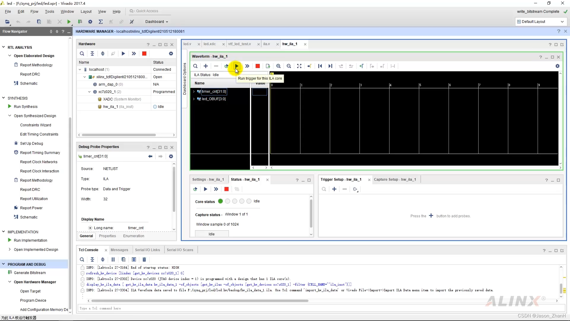 【ALINX】FPGA ZYNQ视频教程AX7020教程—02_Vivoda初体验LED灯工程_alinx ax7020-CSDN博客