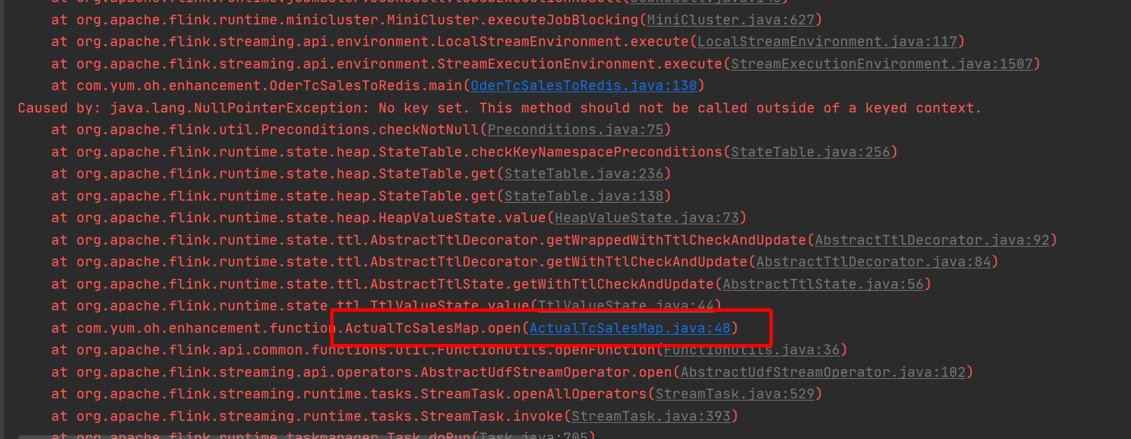 【Flink】No key set. This method should not be called outside of a keyed context-CSDN博客
