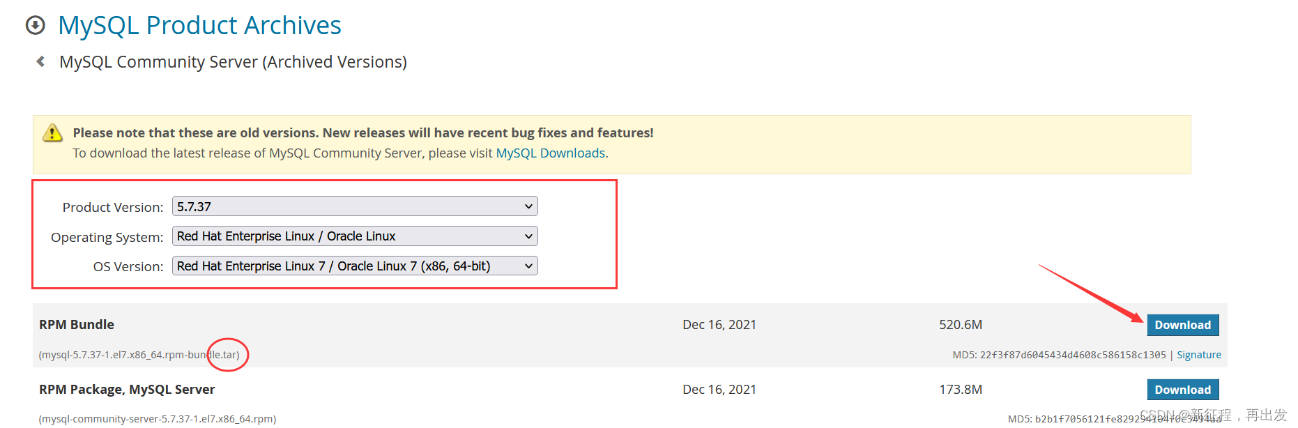 mysql5.7下载与安装(linux版本)_mysql 5.7下载-CSDN博客