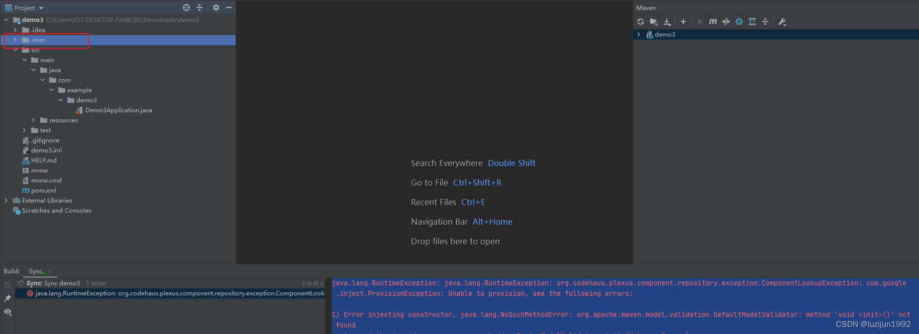 idea2020.2新建springboot工程maven上的坑_com.google.inject.provisionexception: unable to pr-CSDN博客