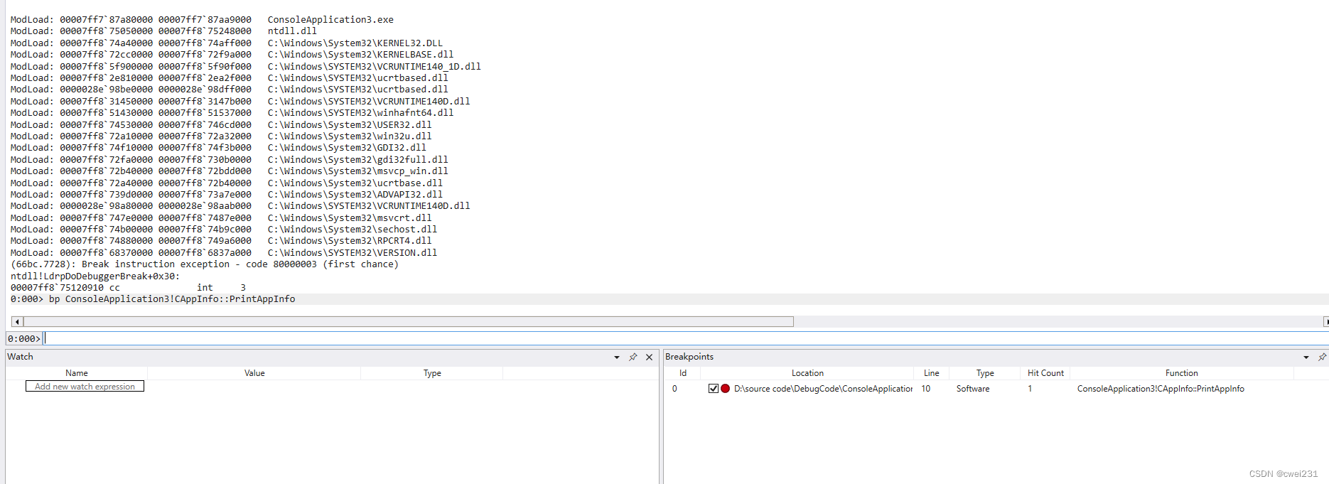 Windbg 添加断点调试程序_windbg启动exe程序-CSDN博客