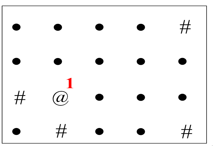 hdu 1312 C++_一个长方形的房间,铺着方砖,每块砖是 #或黑点. 。一个人站在黑砖上,可以按上-CSDN博客