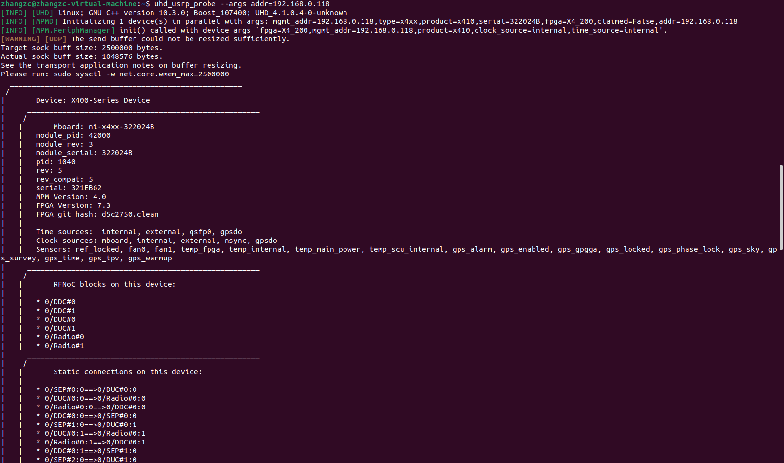 Ubuntu(21.04)下UHD(4.1)与Gnuradio安装配置--USRP X410软件无线电平台开发_gnuradio4.1.0.4的固件可以下载3.15.0的吗-CSDN博客