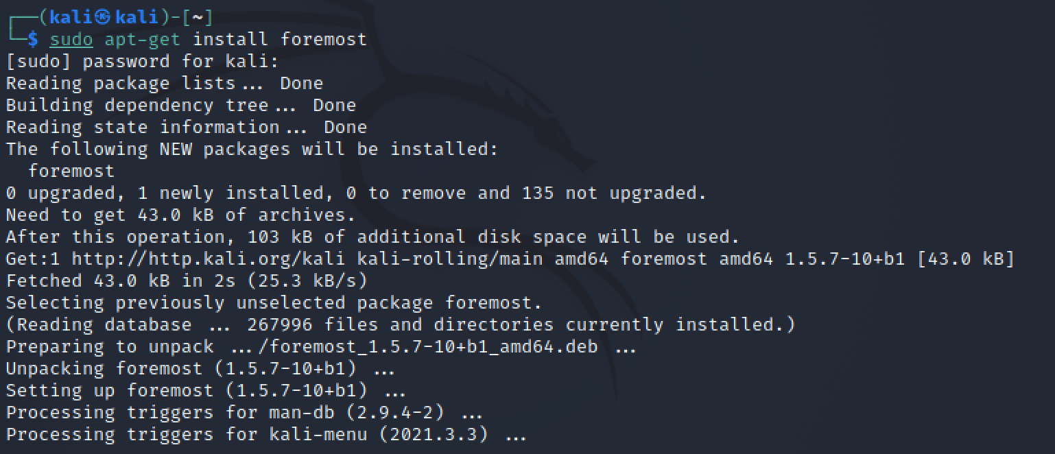 kali 安装 foremost 以及结合一道CTF的MISC题进行运用--含常见文件头补充_aaff-545436-adddc-CSDN博客