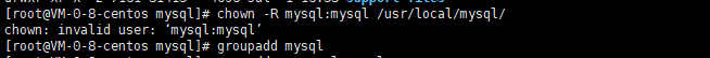 Linux安装MySQL遇到的问题及其解决方式_chown: 无效的用户: "mysql:mysql-CSDN博客