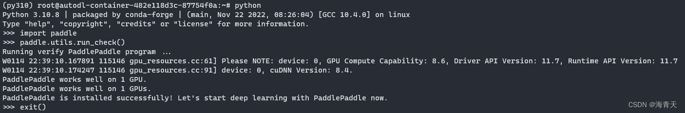 使用conda安装了cudatoolkit11.7和cudnn8.6, paddle却报错：Cannot load cudnn shared library. Cannot invoke ...