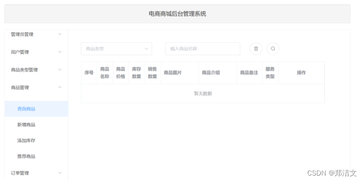 Springboot电商商城后台管理系统含源码数据库spring Boot商品后台管理系统 Csdn博客 