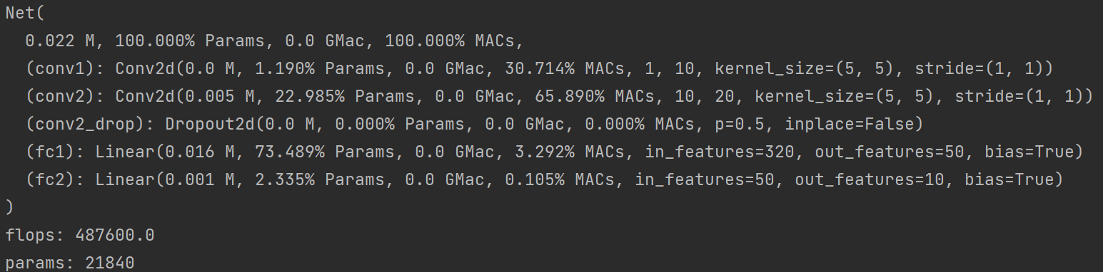 Pytorch查看模型的参数量和计算量_torchstat查看lenet计算量-CSDN博客