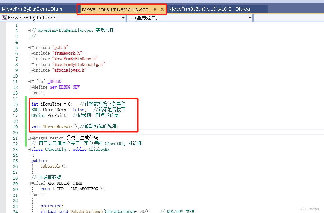 MFC学习记录005——VS2019通过按钮拖动窗体（初学者详细步骤）_vs2019怎么直接拖界面-CSDN博客