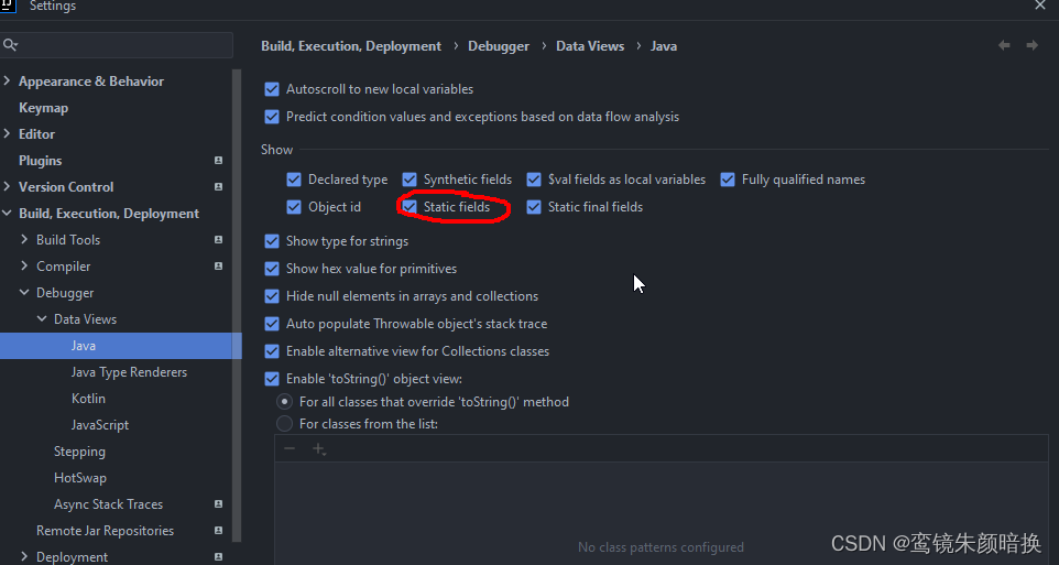 Jetbrains Idea调试java不显示静态变量解决no Fields To Display Csdn博客