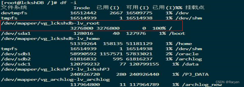 关于inode使用量达到100%影响文件创建及数据库的问题_文件系统inode占用率高-CSDN博客