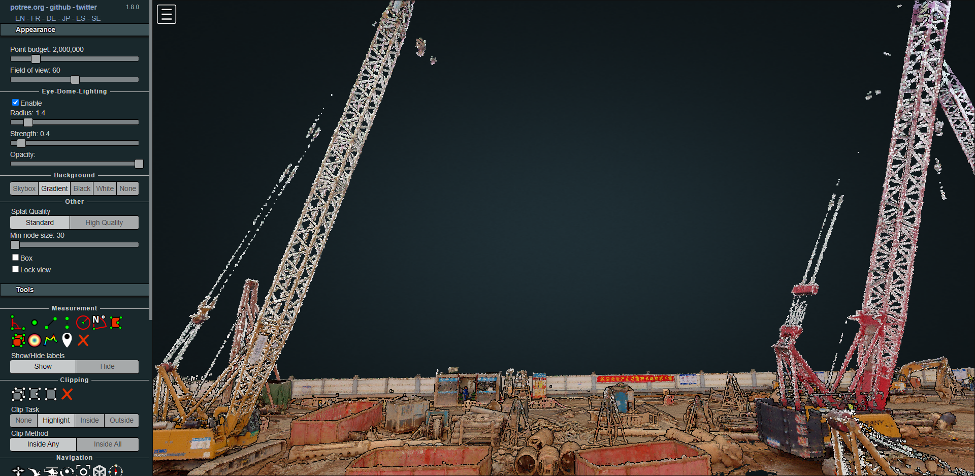 .las文件前端可视化方案-potree 和 potreeConverter-CSDN博客