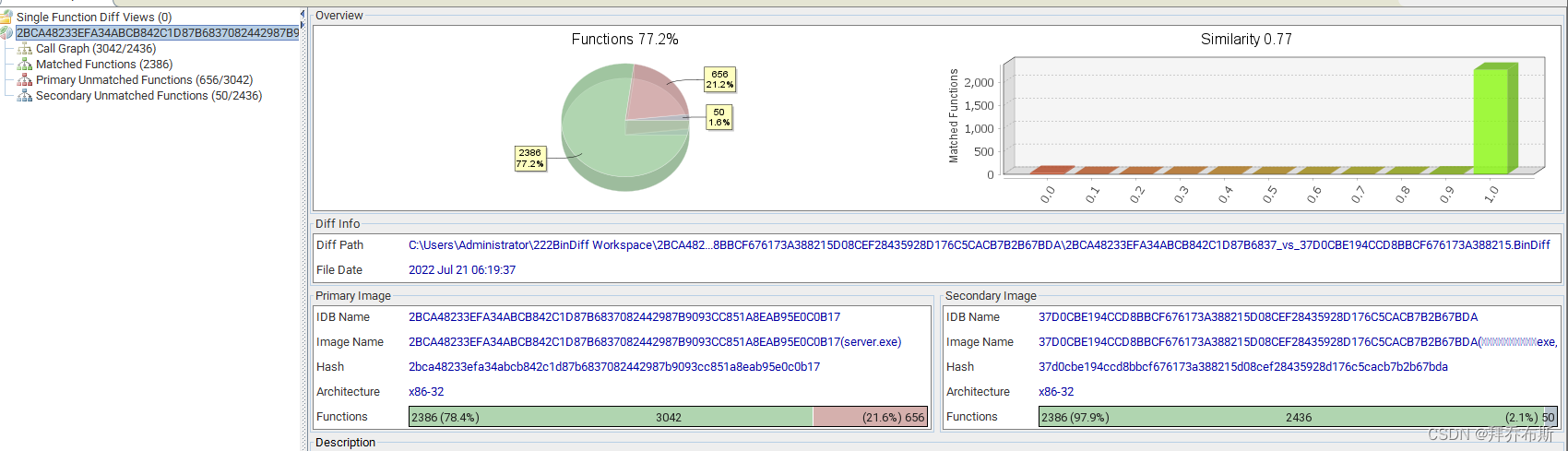 bindiff+ida判定样本所属类型_ida bindiff-CSDN博客
