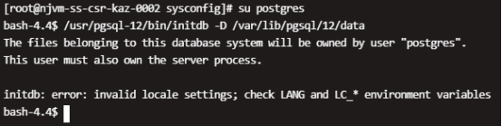 CentOS8-postgresql初始化时报错：initdb: error: invalid locale settings； check LANG and LC_* environment ...