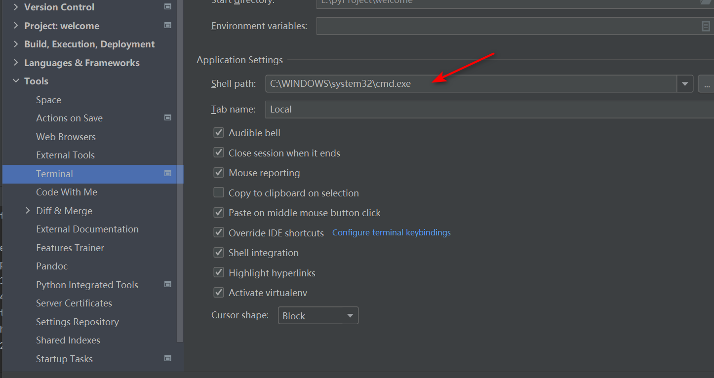 在Pycharm中的terminal窗口中切换conda的虚拟环境_terminal切换为conda环境-CSDN博客
