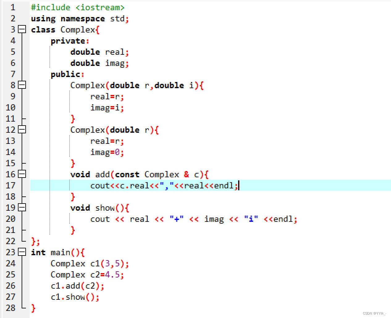 c++练习4：定义复数类Complex类-CSDN博客