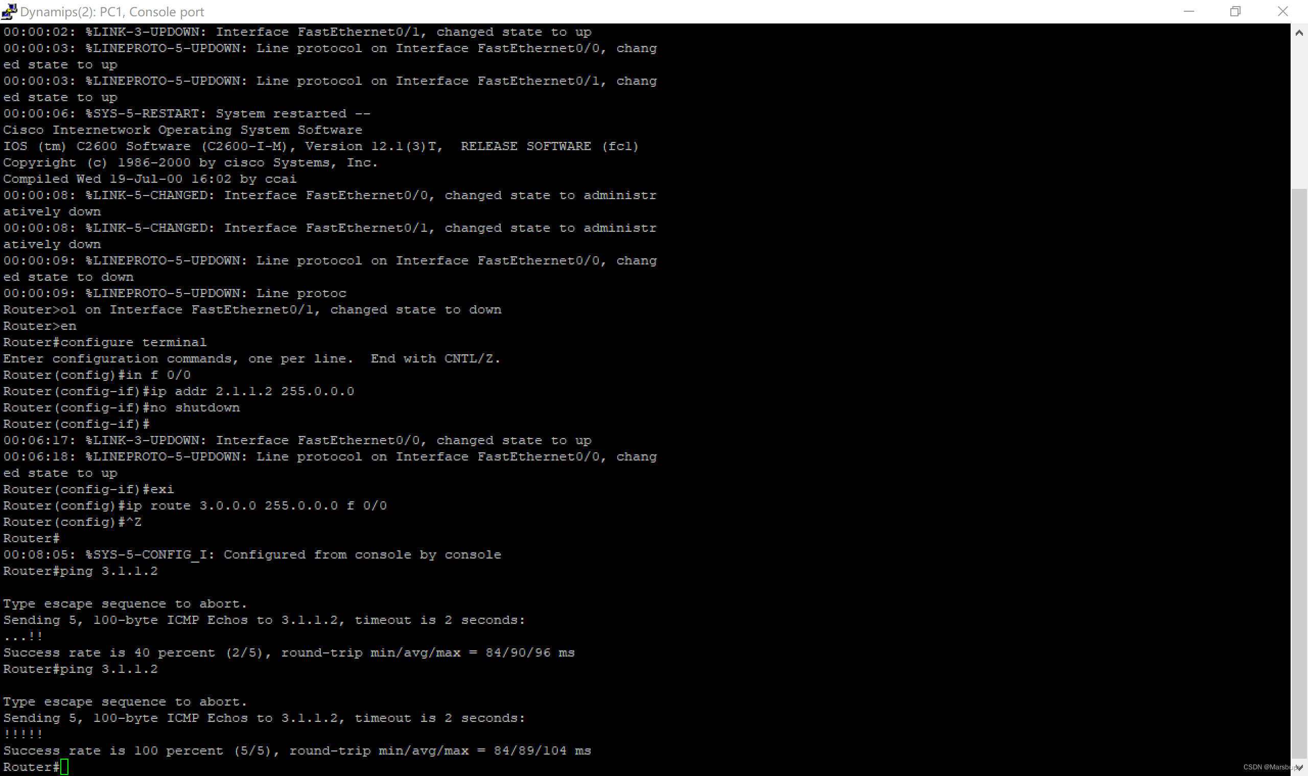 计网技术实践 路由器的简单配置_dynamipsgui-CSDN博客