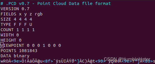 SLAM十四讲ch5报错：[pcl::PCDReader::readHeader] HEIGHT given (0) but no WIDTH!_[pcl::pcdreader ...