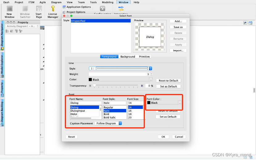 设置/修改Visual Paradigm软件中字体大小和背景颜色以及语言_visual paradigm怎么改中文-CSDN博客