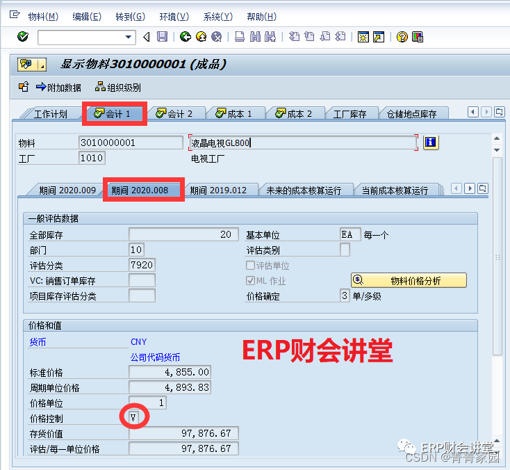 SAP_物料主数据 “会计视图”_sap中物料主数据视图有哪些-CSDN博客