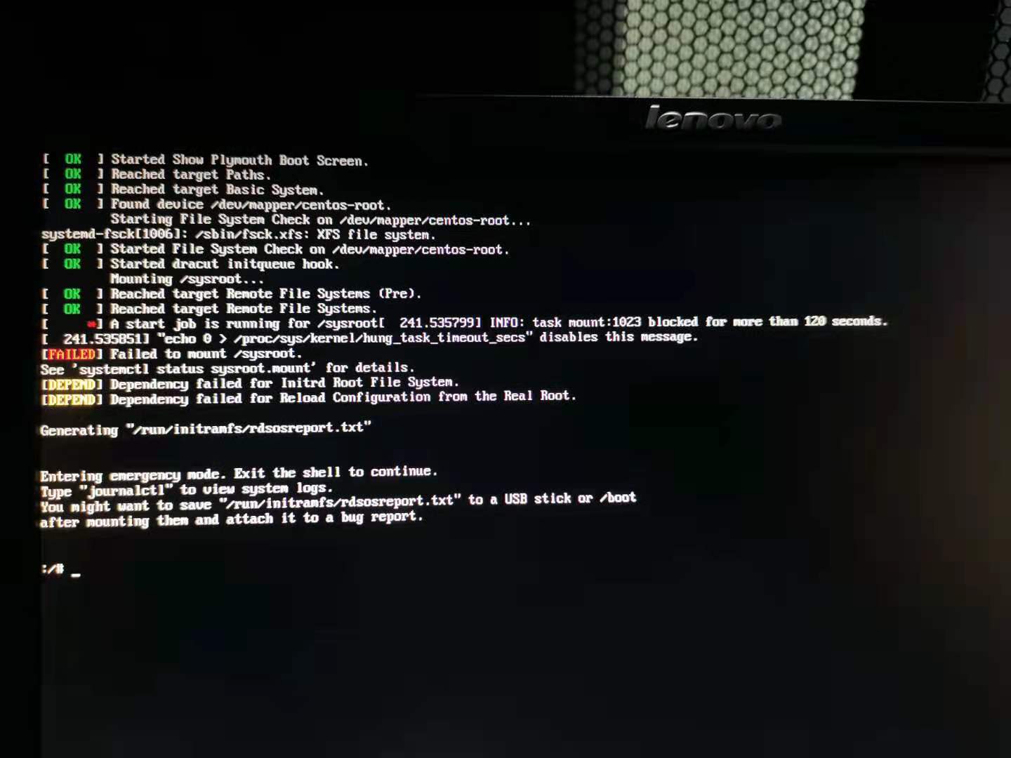 记录一次CentOS 7因断电导致宕机的修复过程（/etc/fstab文件丢失）_fstab.empty-CSDN博客