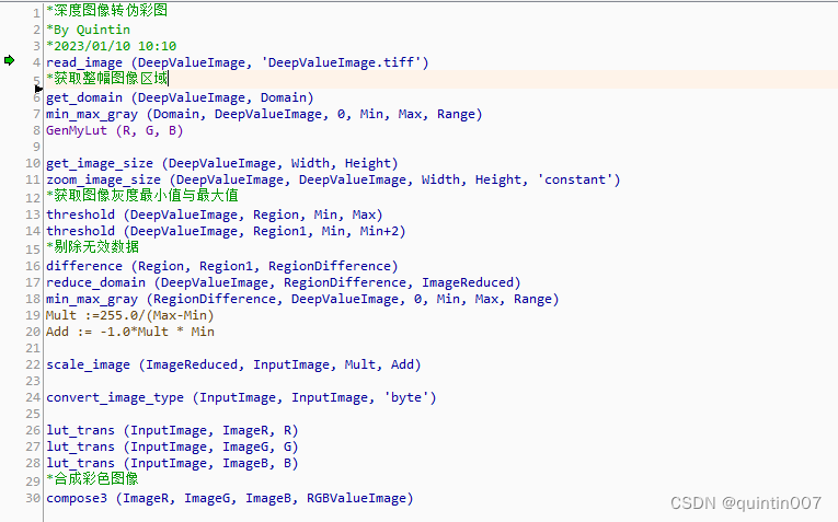 Halcon深度图转伪彩图_halcon 伪彩色-CSDN博客