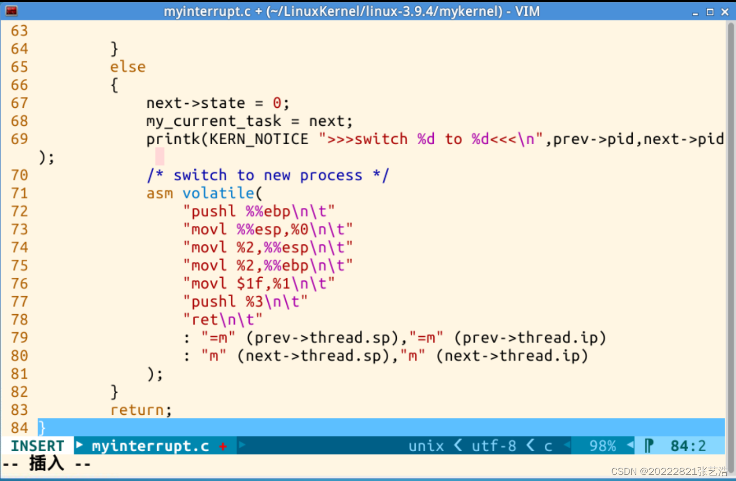 2022-2023-1 20222821《Linux内核原理与分析》第三周作业-CSDN博客