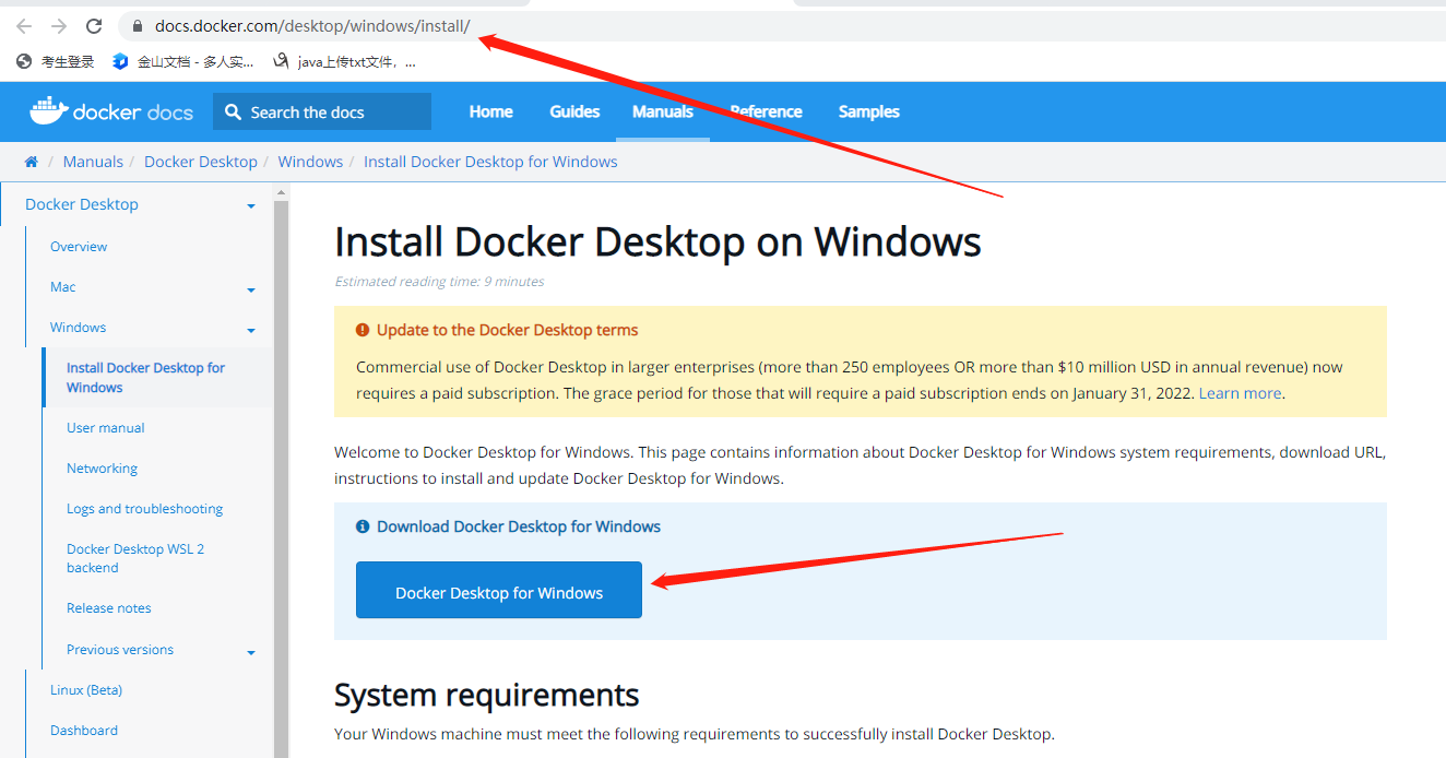 Docker 安装与WSL 2 installation is incomplete.异常解决_wls2 install is complete-CSDN博客