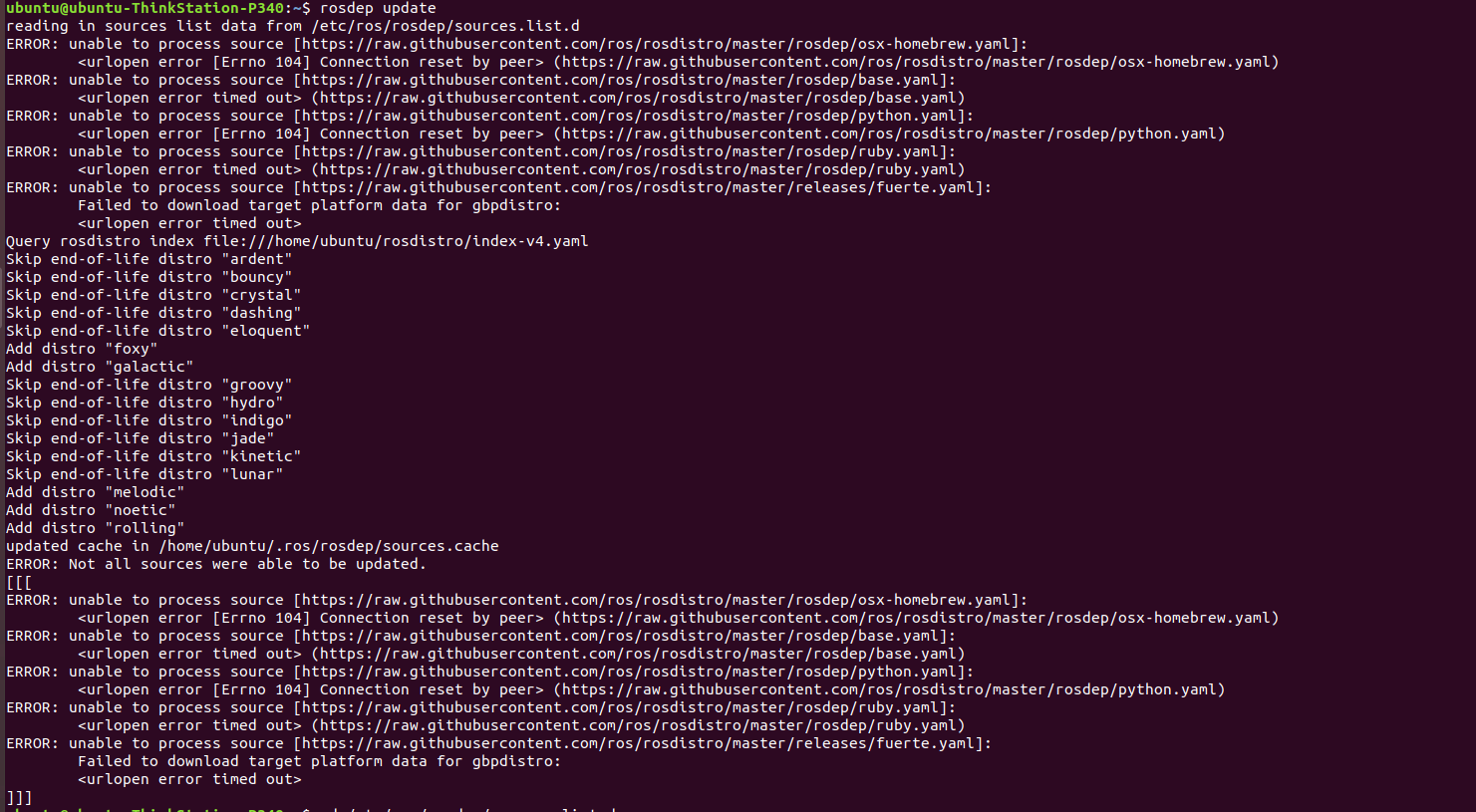 Sudo Rosdep Init And Rosdep Update Programmer Sought