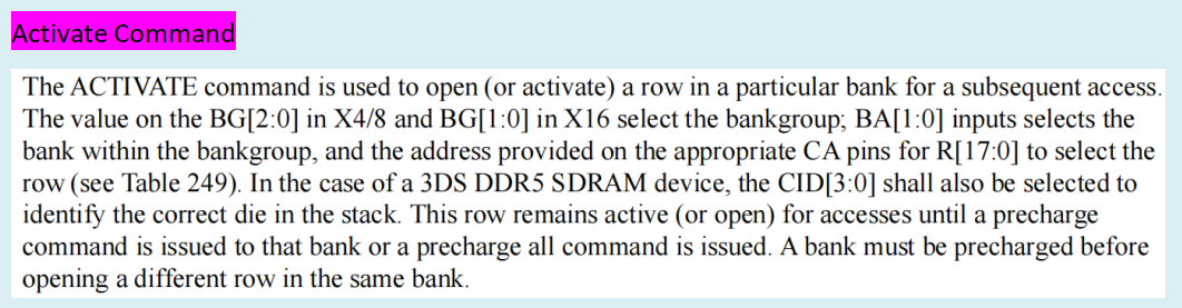【jesd79 5之】4 Ddr5 Sdram命令描述和操作 6 Activate Command Csdn博客