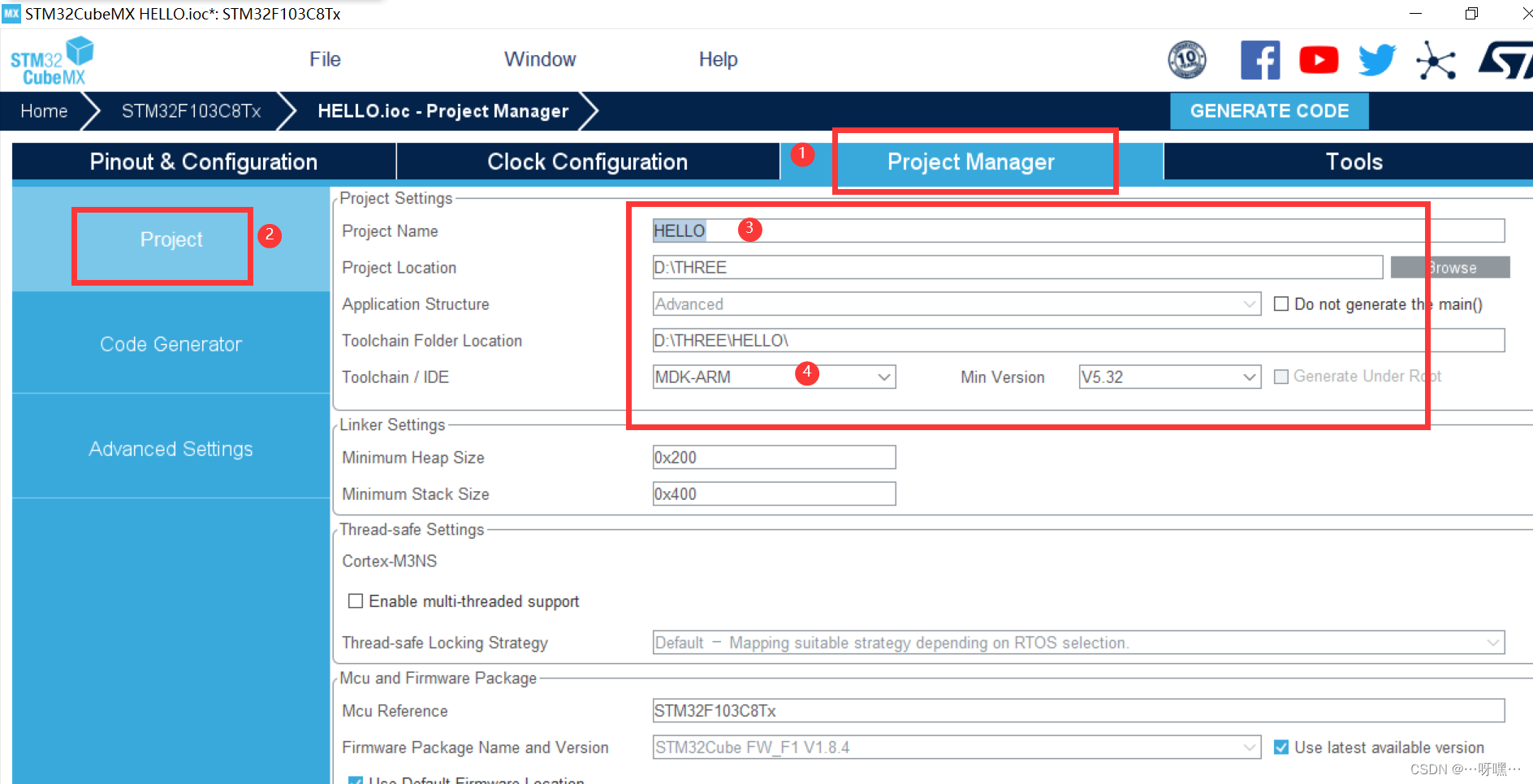 【嵌入式07.1】STM32F103C8T6开发板+CubeMX采用定时器实现周期性串口输出和LED闪烁_c8t6有tim5吗-CSDN博客