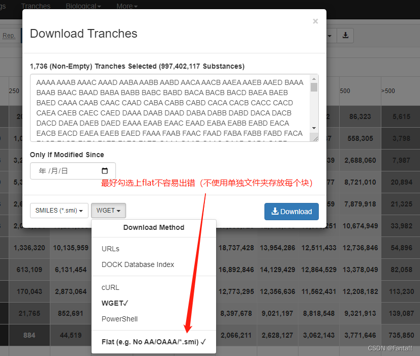 【超简单！】如何在ZINC库中批量下载虚拟筛选小分子数据集 （Windows环境下）_从zinc下载的smi格式文件怎么读取-CSDN博客