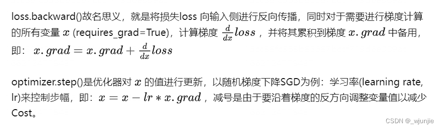 (转载笔记)lossbackward与optimizerstep的作用optimizerstep和lossbackward Csdn博客 6158