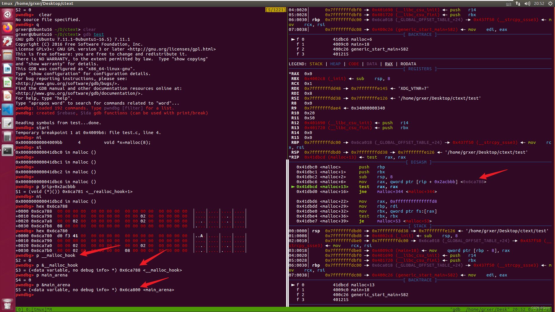 __malloc_hook和__free_hook劫持原理_freehook-CSDN博客