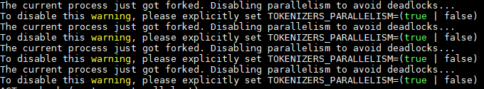 The current process just got forked. Disabling parallelism to avoid deadlocks.To disable this ...